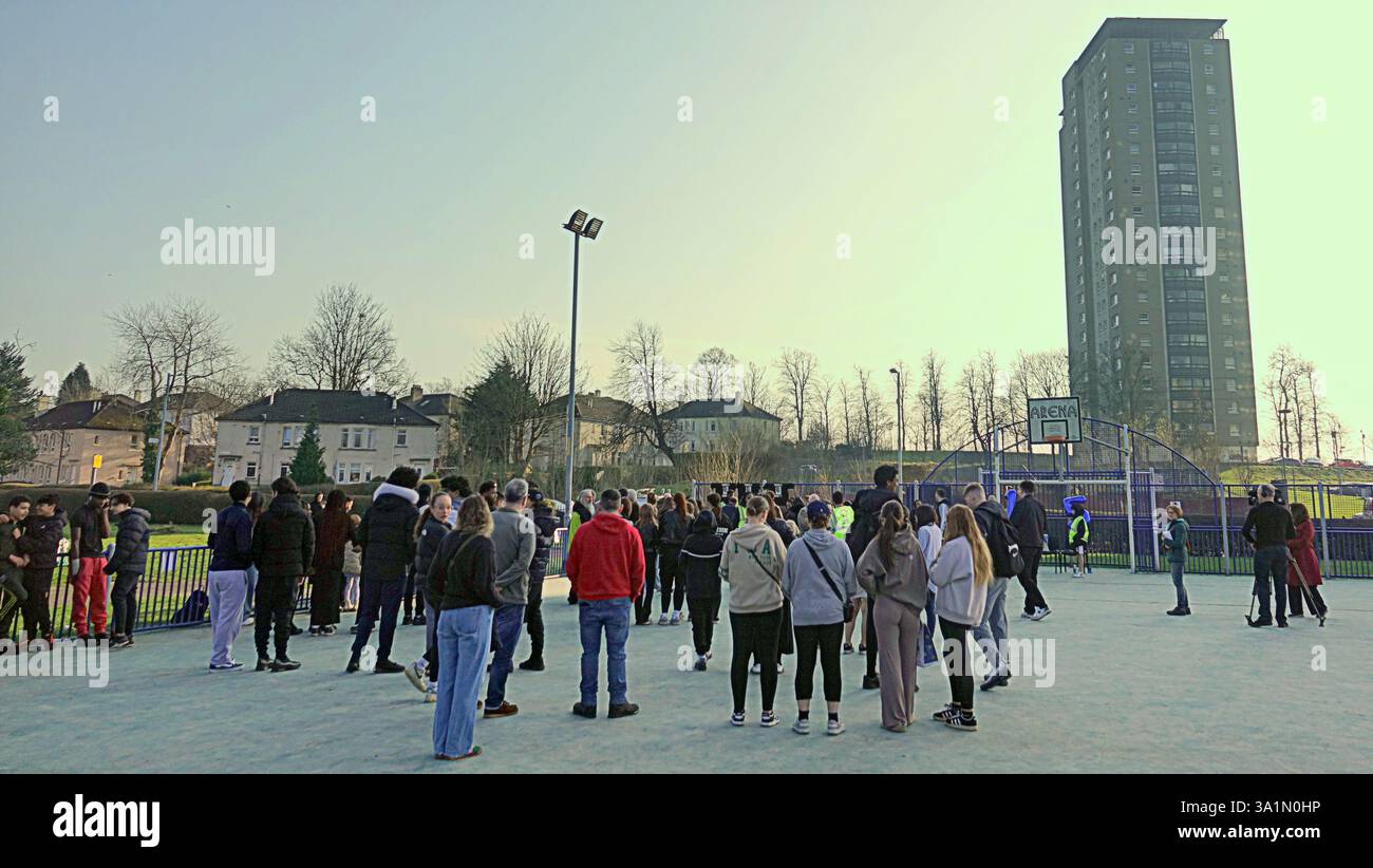 Glasgow, Scotland, UK. 9th March, 2025. Vigil for glasgow 15 year old ...
