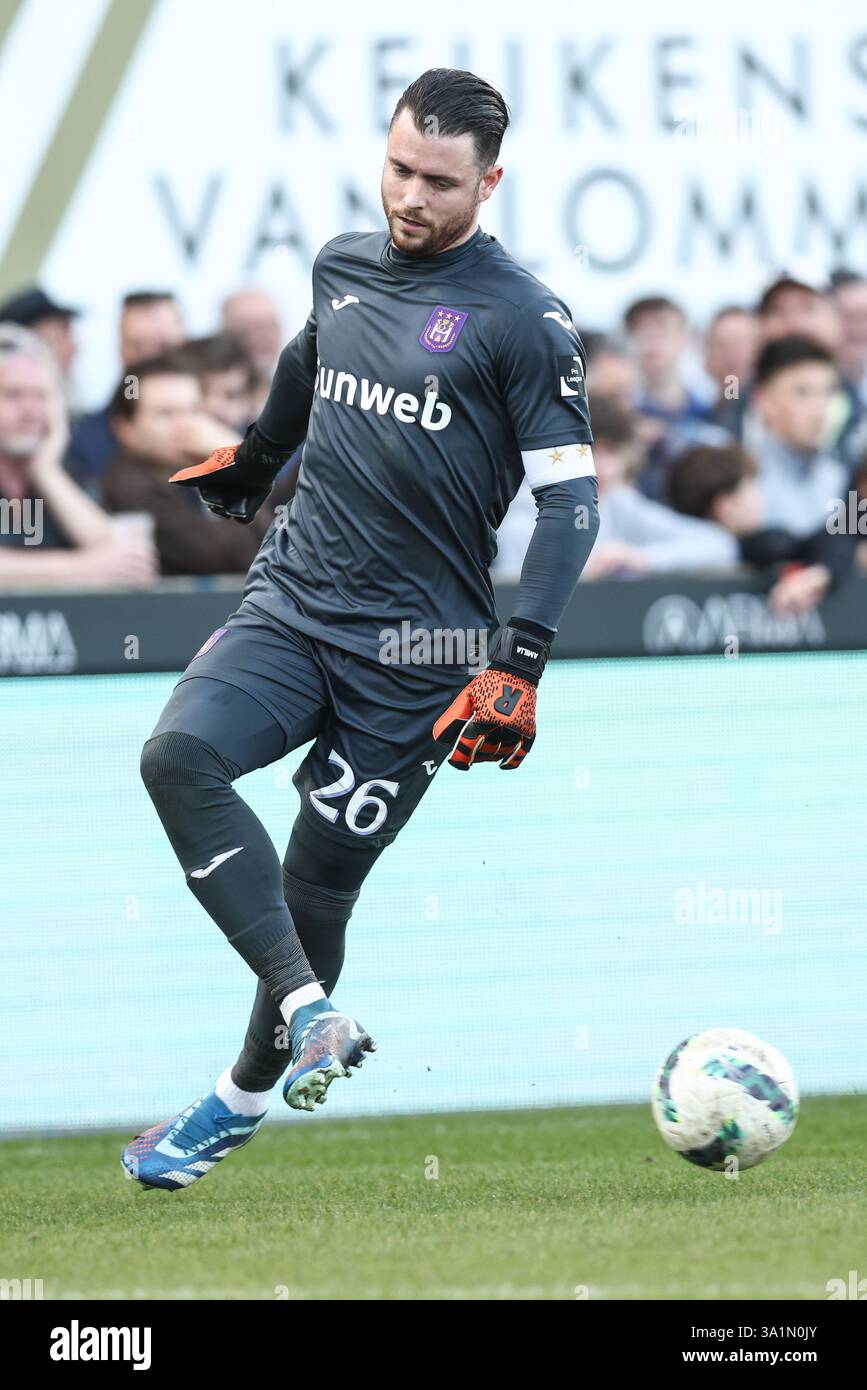 Anderlecht's goalkeeper Colin Coosemans pictured in action during a ...