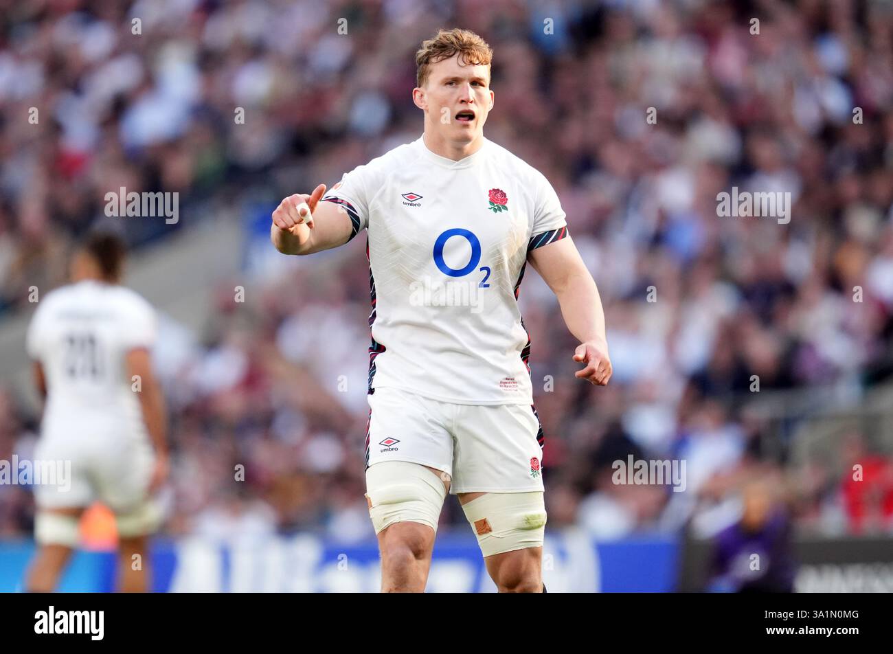 England's Ted Hill during the Guinness Men's Six Nations match at the ...