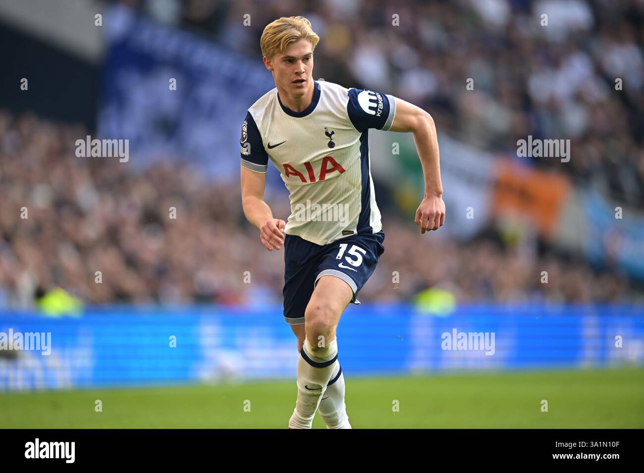 London, UK. 9th Mar, 2025. Lucas Bergvall of Tottenham Hotspur during ...