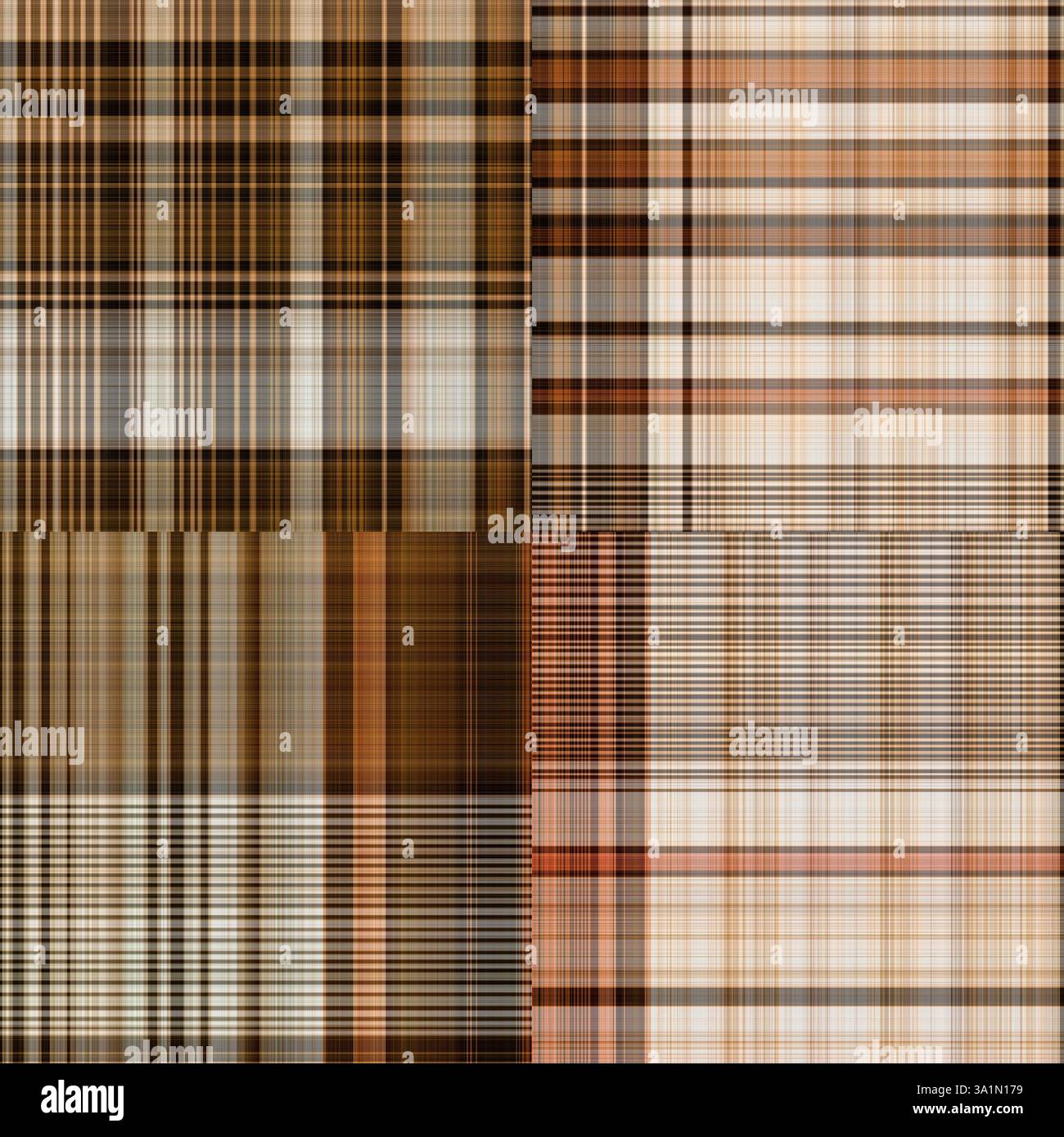 Warm fall gingham tartan check seamless pattern. Woven classic ...