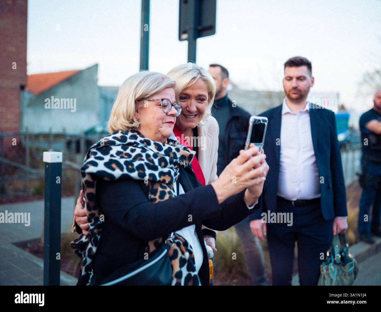 Henin Beaumont, France. 09th Mar, 2025. Marine Le Pen inaugurating the ...
