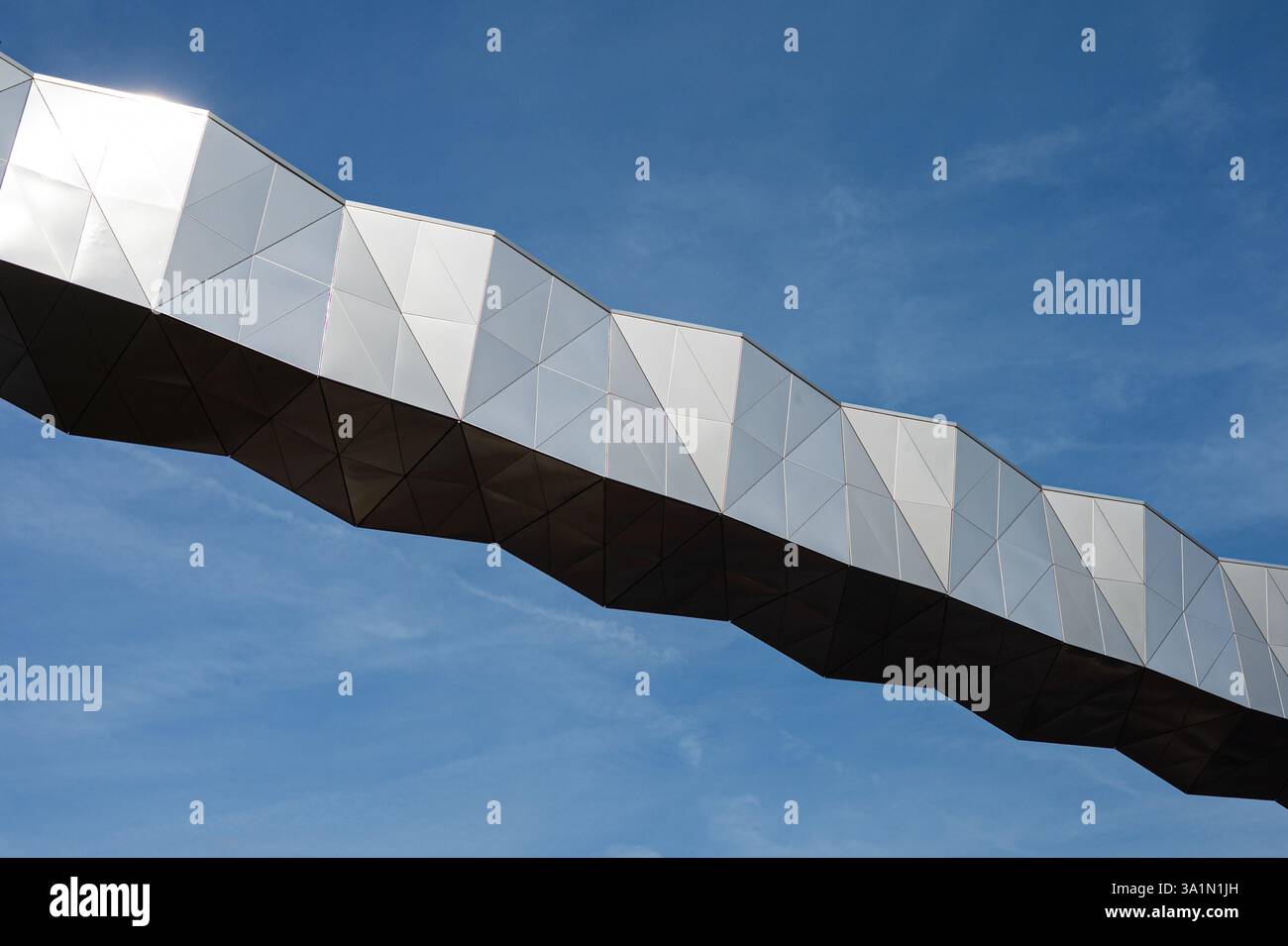 The link-bridge from the Helipad on the car park at Manchester MRI ...