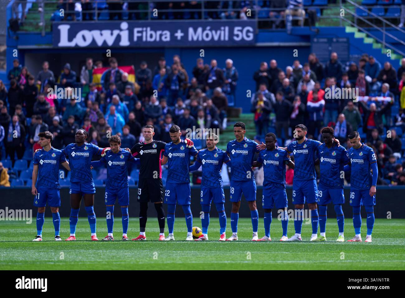 Getafe CF team photo during Getafe CF vs Atletico de Madrid at Coliseum ...