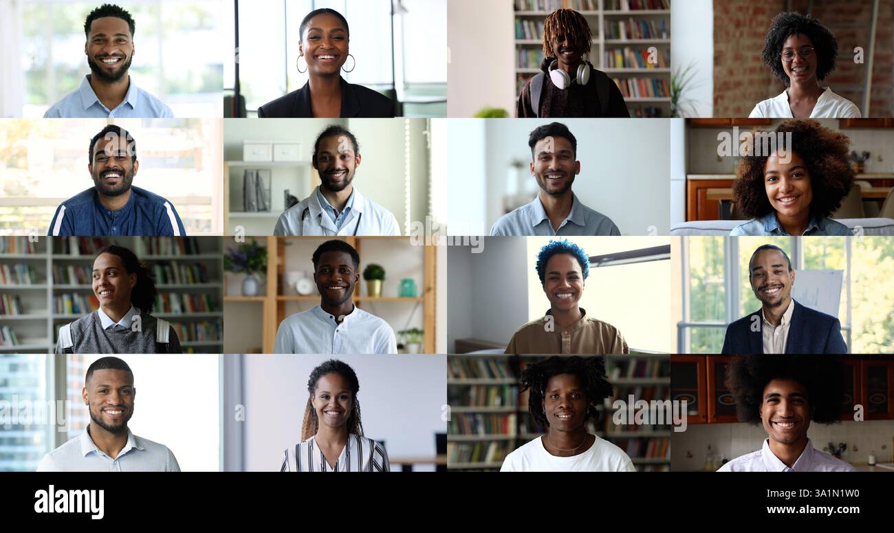 African students and diverse businesspeople collage view Stock Photo ...