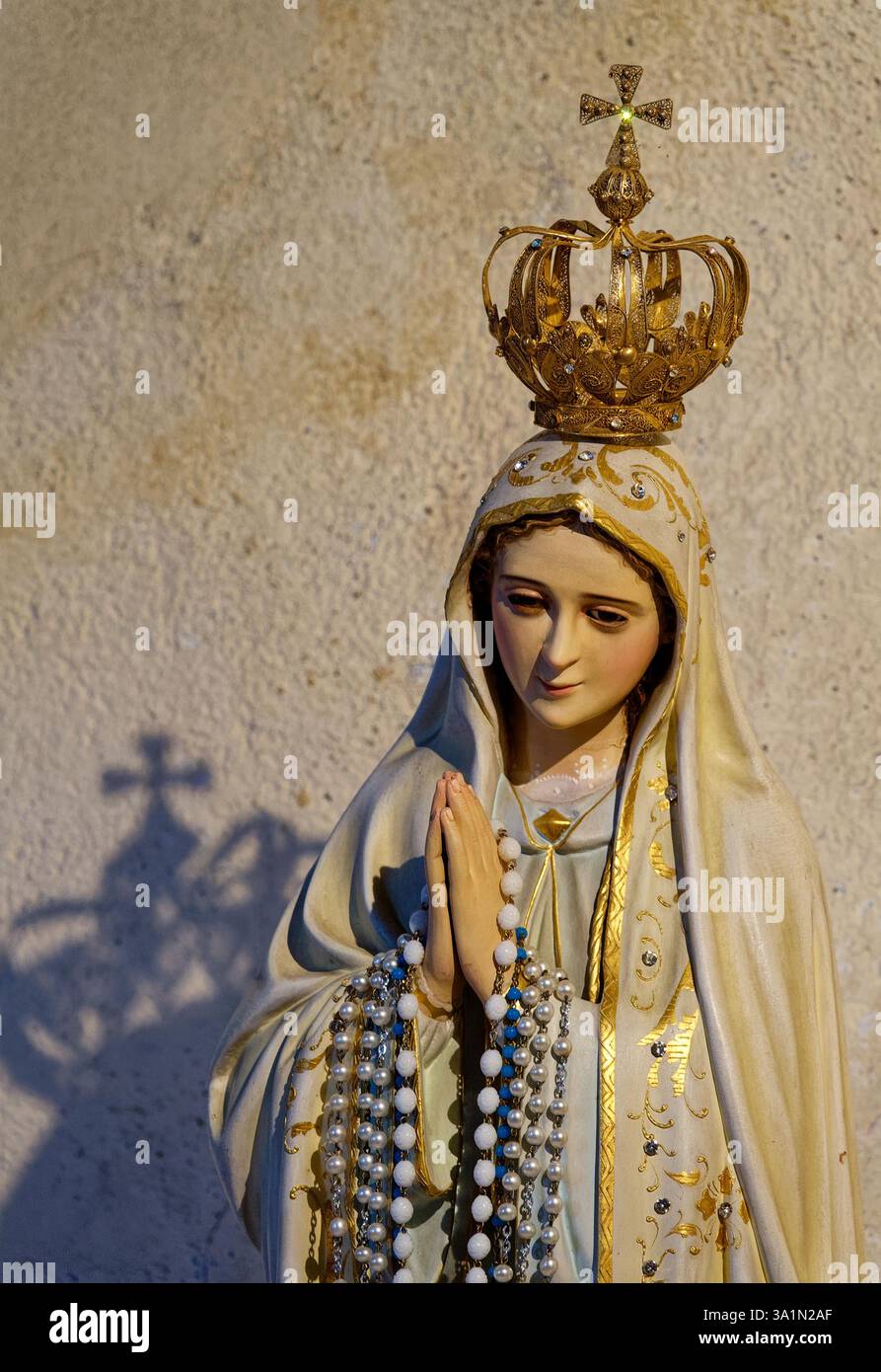 Véron, FRANCE - 01-28-2025: Statue (19th century) of Virgin Mary, Our ...