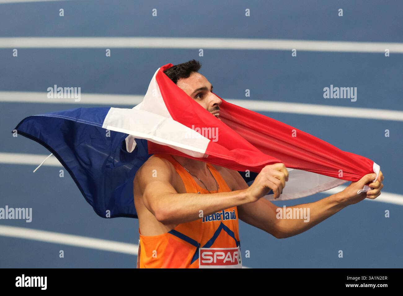Winner Netherlands' Samuel Chapple celebrates after the 800m Men final ...