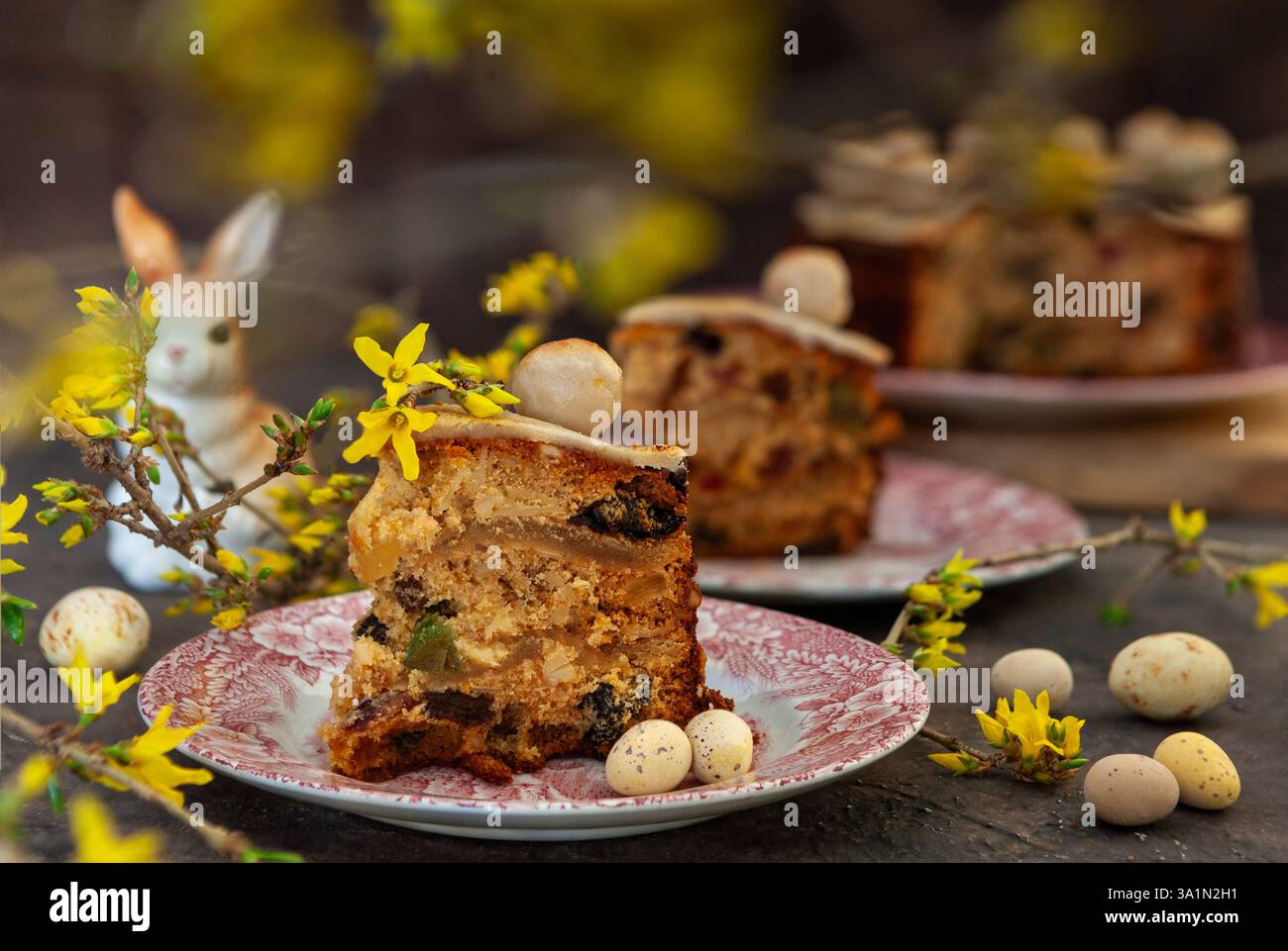 Homemade Simnel Cake traditional English Easter marzipan cake Stock Photo - Alamy