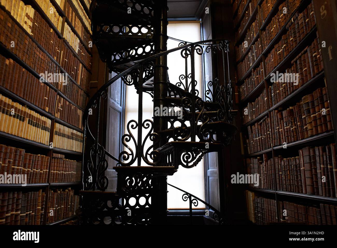 Old books selfs in the Book of Kells and Old Library tour in Dublin ...