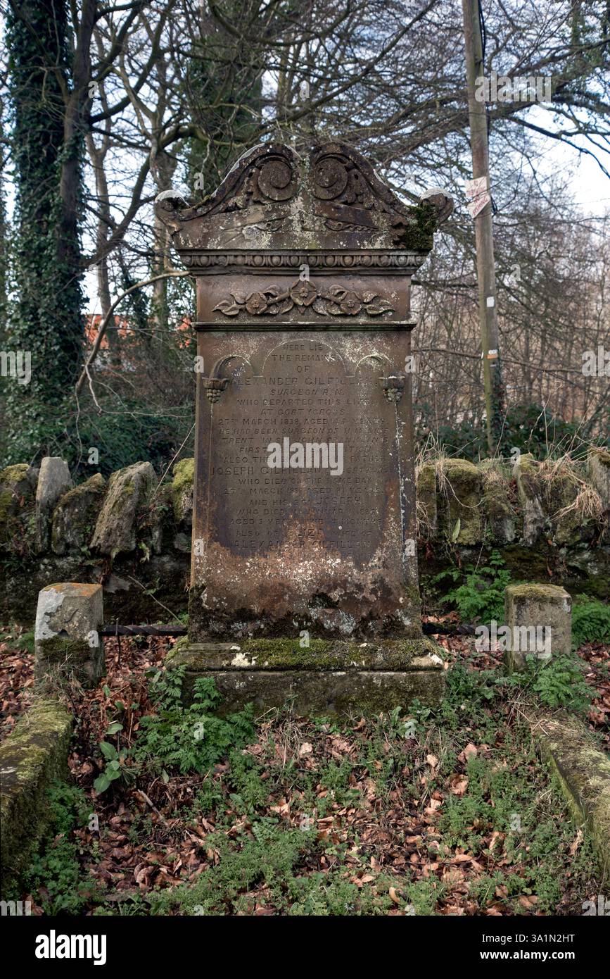 The grave of Alexander Gilfillan, Surgeon RN, who sailed on HMS Trent ...