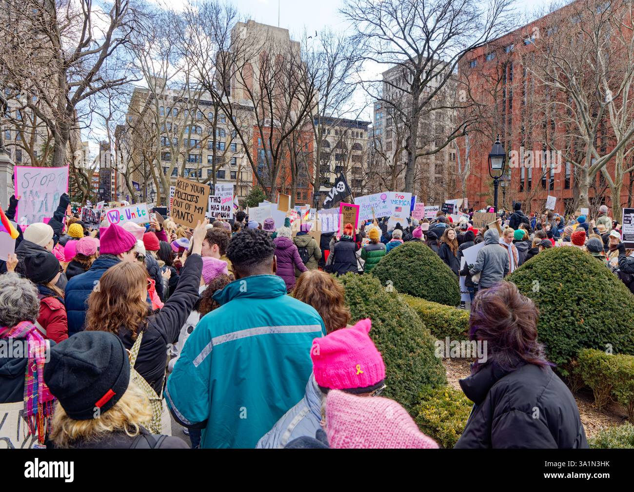 Sea of signs - - International Women’s Day rally and march, 8 March ...