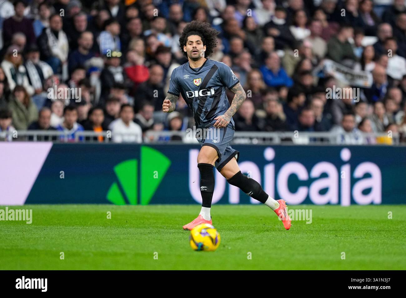 Aridane Hernandez of Rayo Vallecano in action during the Spanish League ...