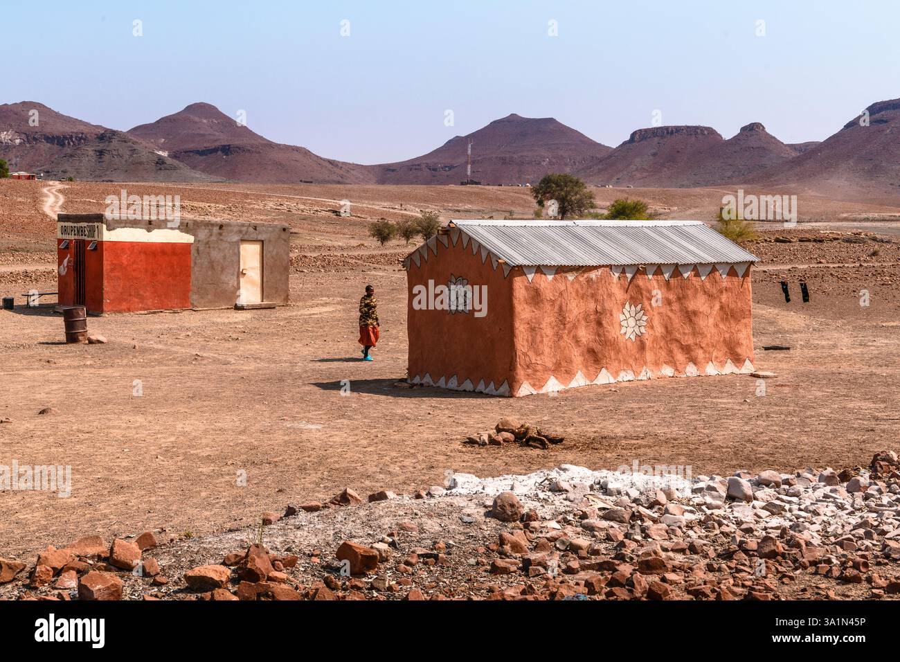 ORUPEMBE, NAMIBIA - AUGUST 7, 2024: Scattered Settlement of Orupembe ...