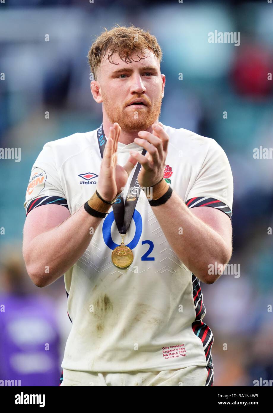 England's Ollie Chessum following the Guinness Men's Six Nations match ...