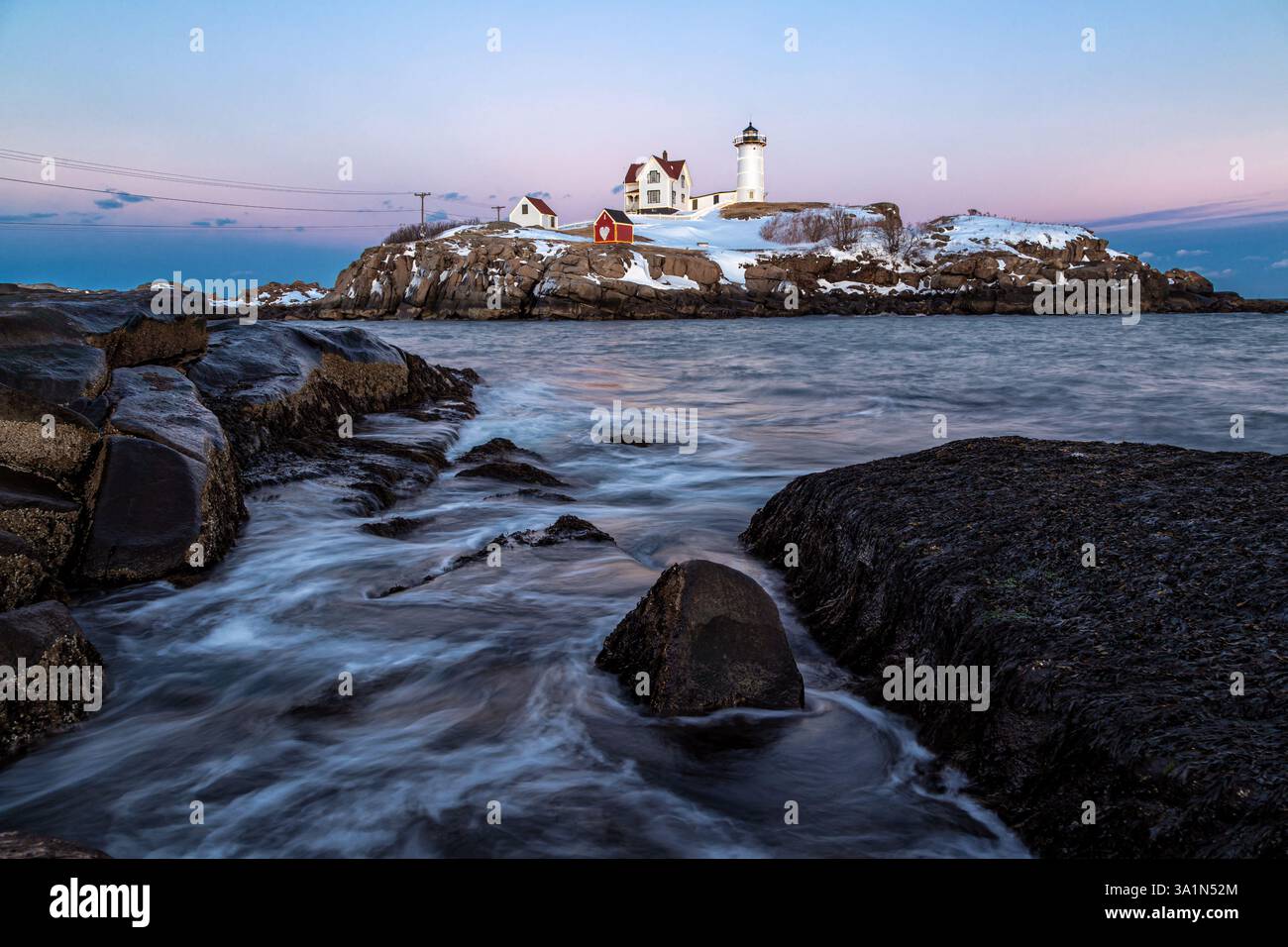 Historic nubble lighthouse on hi-res stock photography and images - Alamy