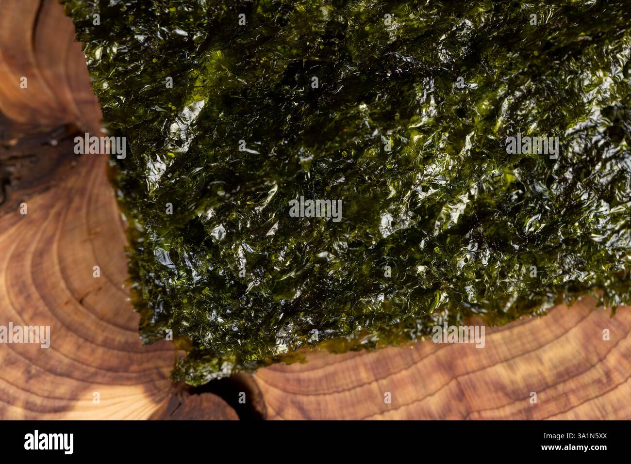 fried green algae, natural green algae that are used to prepare ...