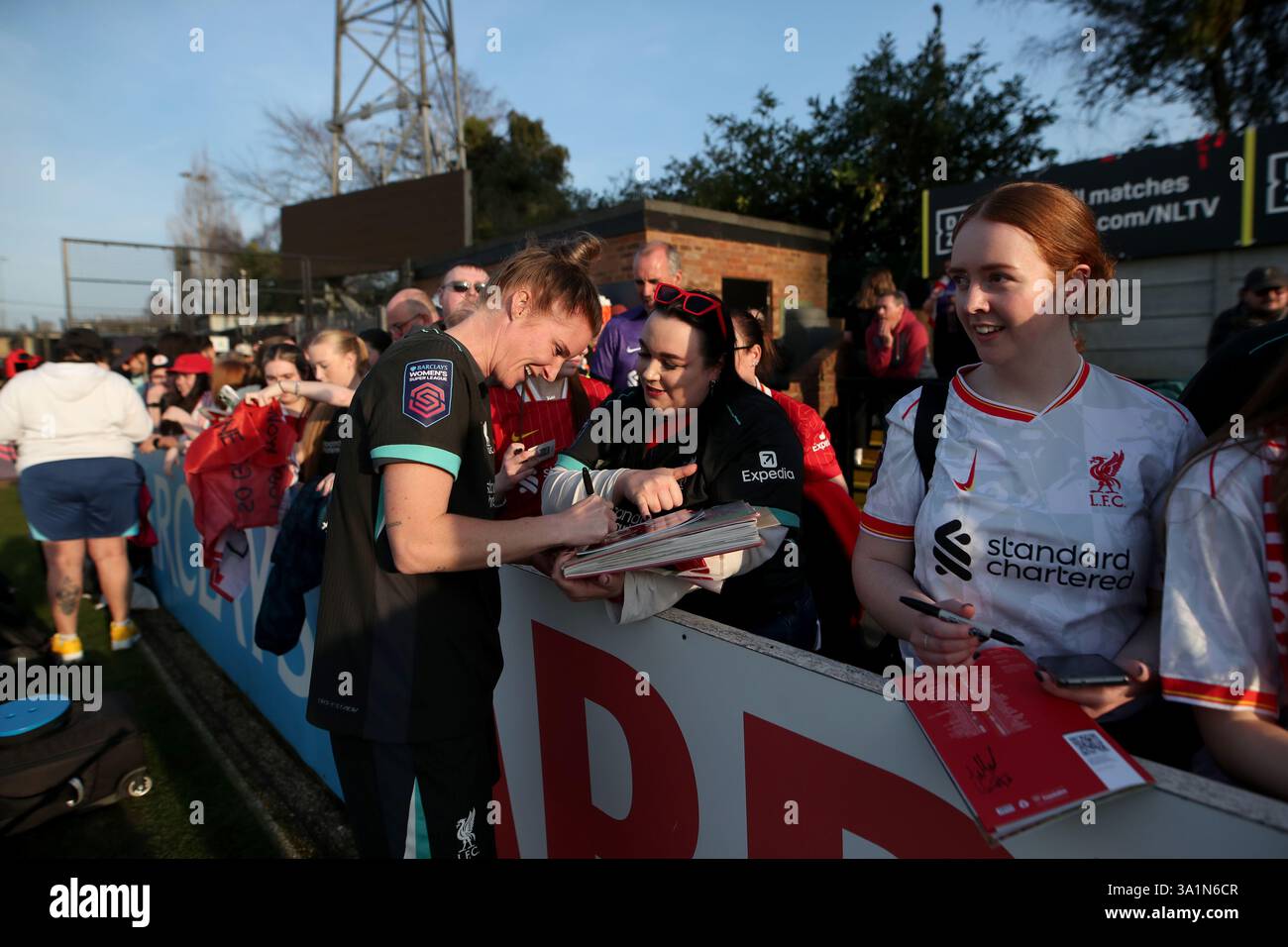 Liverpool's Jasmine Matthews signs autographs after the Adobe Women's ...