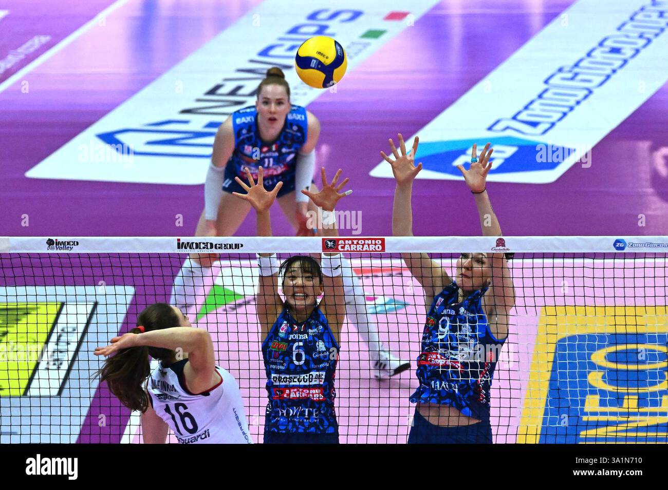 Treviso, Italy. 09th Mar, 2025. Michaela Mlejnkova ( Volley Bergamo ...