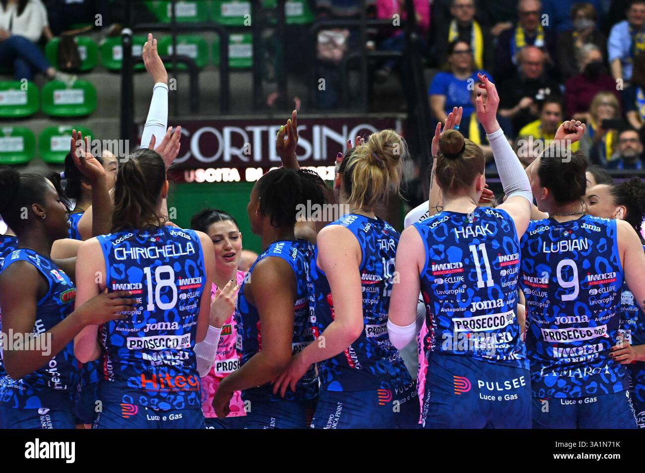 Imoco players during the match Prosecco Doc Imoco Conegliano vs Volley ...