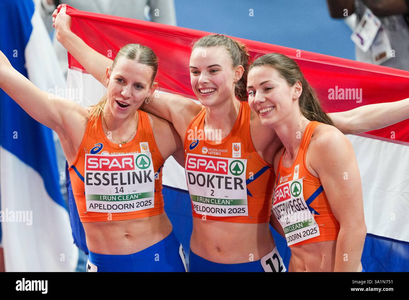 APELDOORN, NETHERLANDS - MARCH 9: Marijke Esselink of The Netherlands, Sofie Dokter of The ...