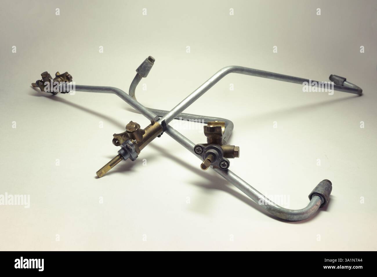 household gas stove spare parts: surface burner tubes and valves on it ...