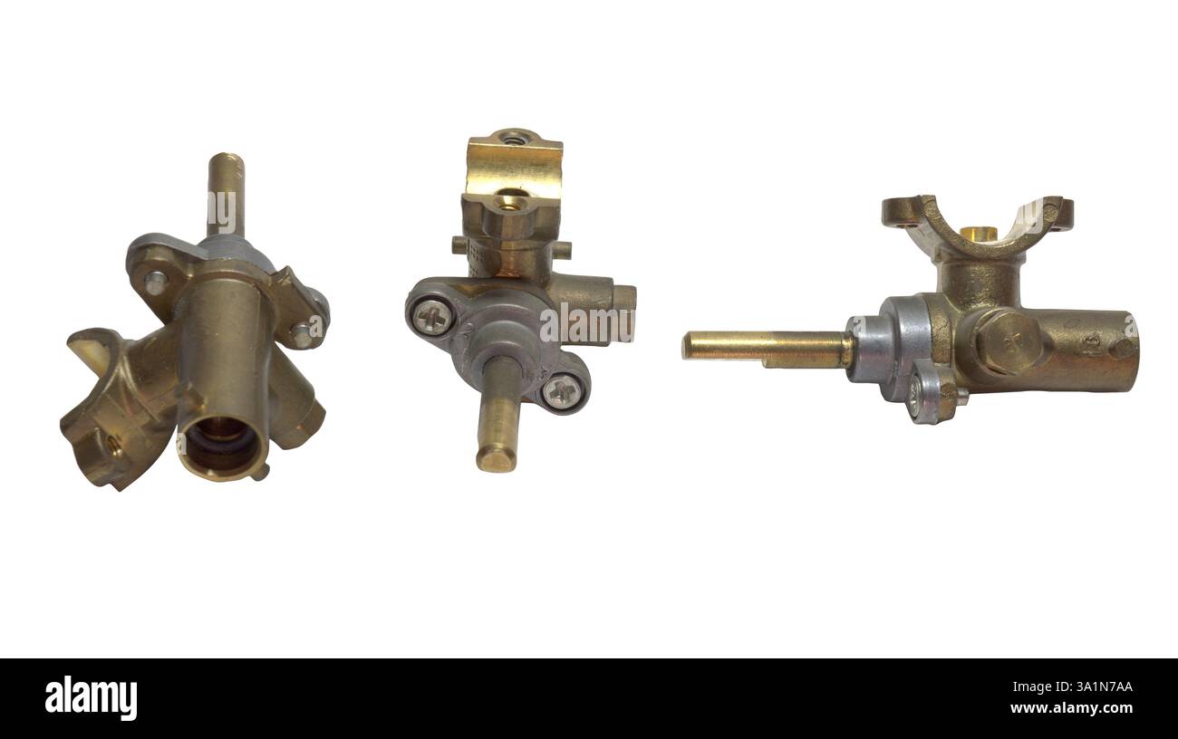 brass surface burner valves from three sides. gas stove spare parts ...