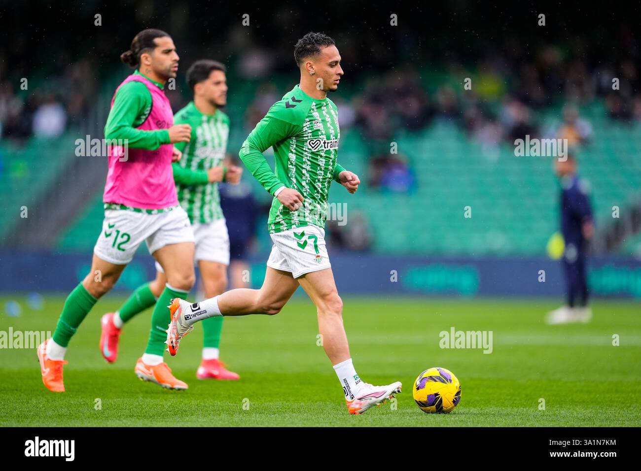 Antony Matheus dos Santos of Real Betis warms up during the Spanish ...
