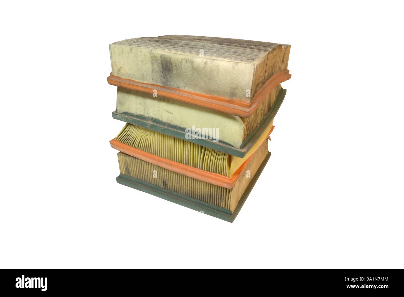 engine air filters neat stack, rectangular, with soft seal on rubber ...