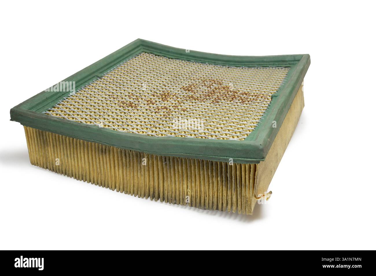 paper air filter with hard metal mesh on the bottom surface ...