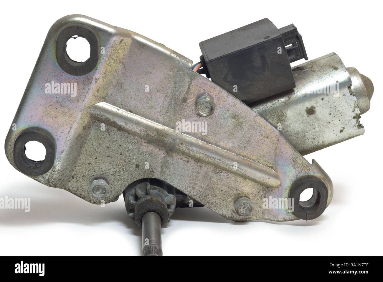 wiper motor of rear window with control electronic box, mounting plate ...