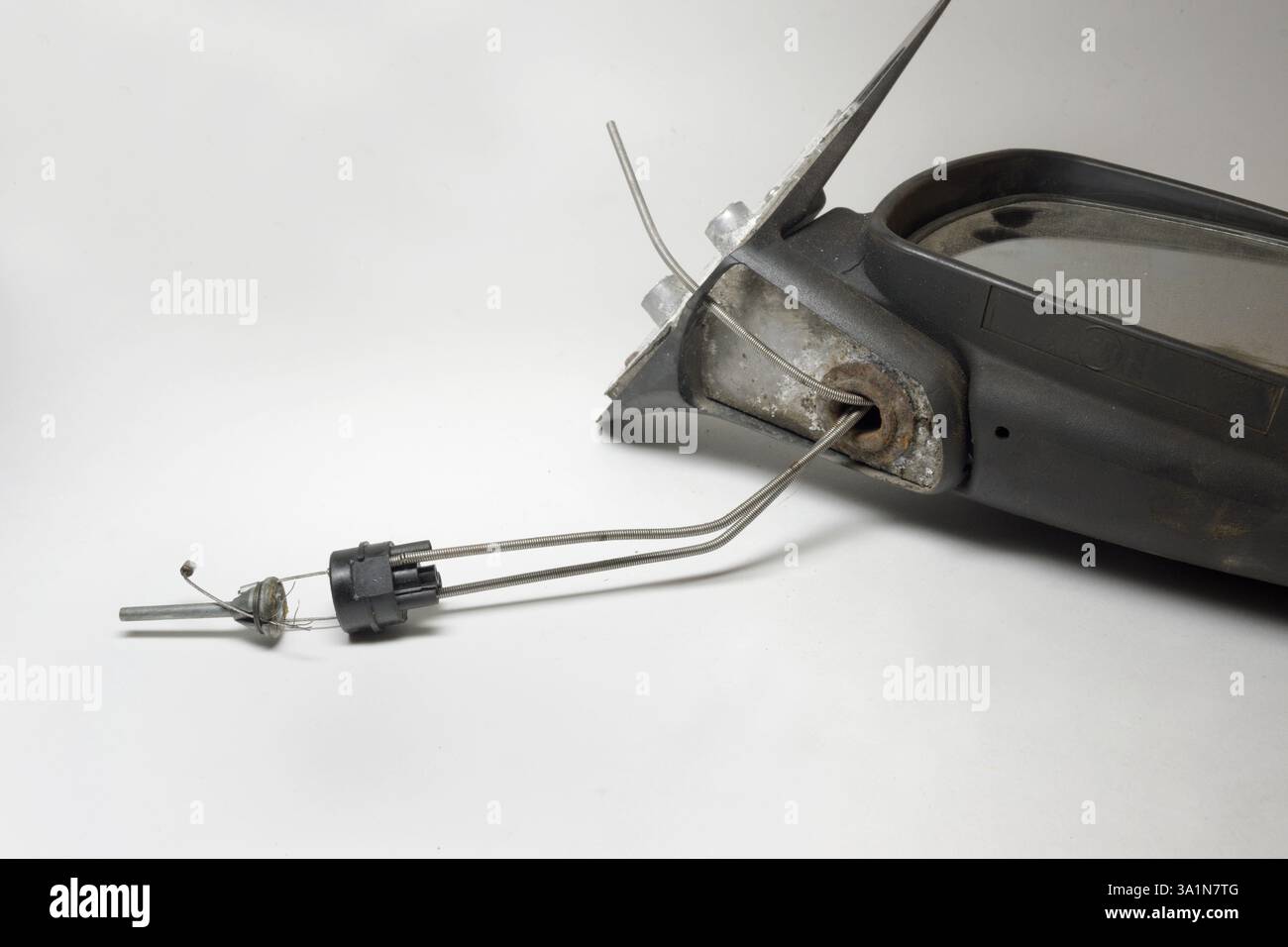 car side folding mirror, black plastic, with manual adjustment. metal ...