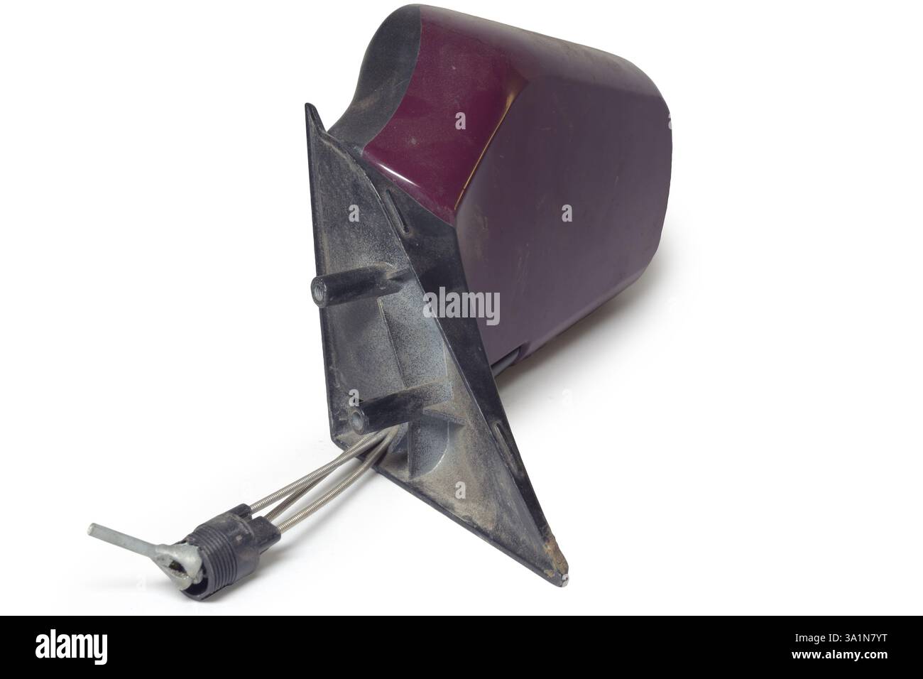 car side mirror, metal, painted, with manual adjustment. mounting plate ...