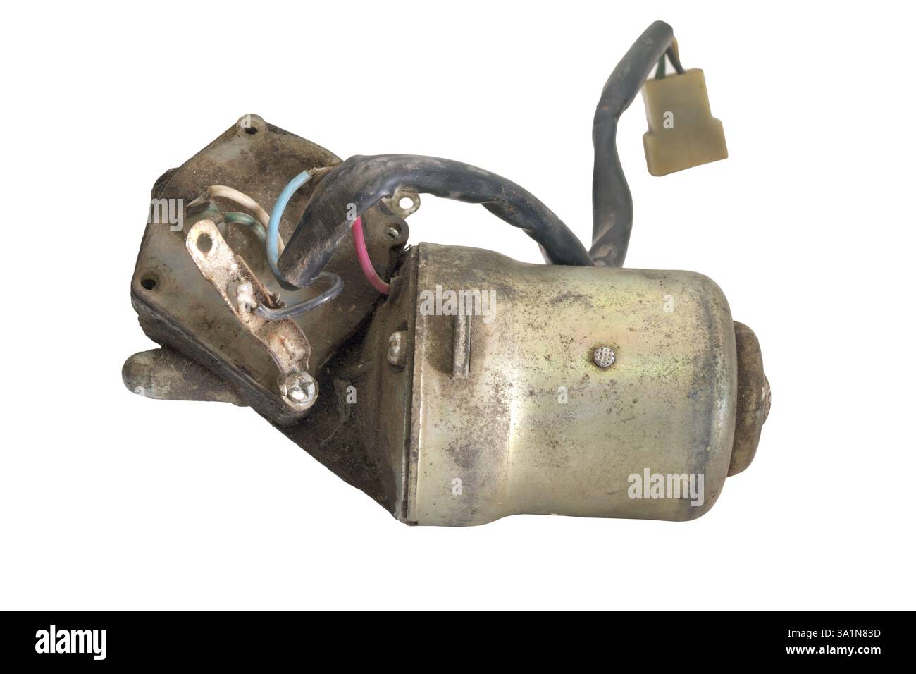 windshield wiper motor with connecting plug, worn assembly, dismantled ...