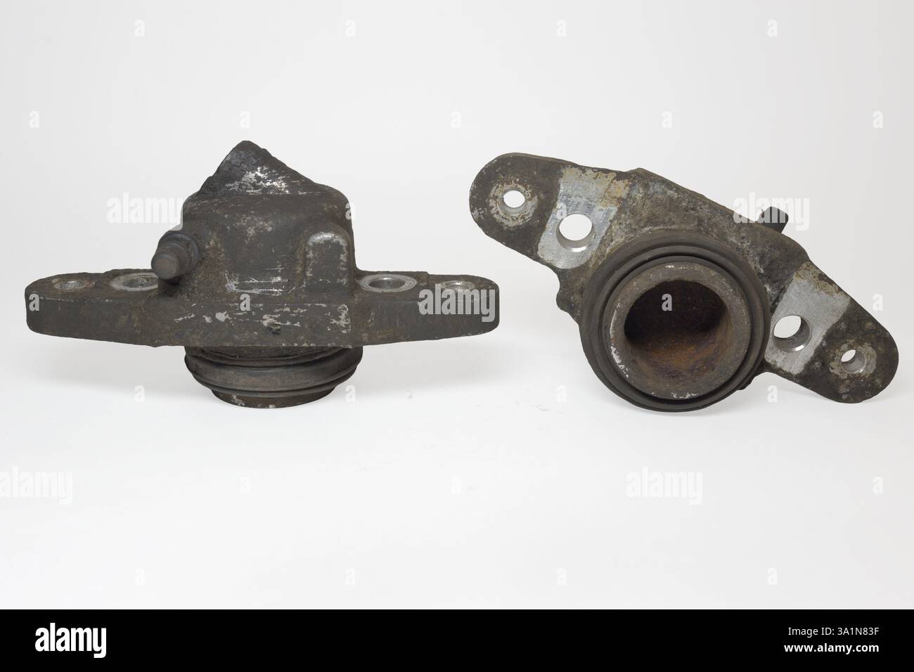 brake cylinder, with piston, part of caliper. Pair of dismantled part ...