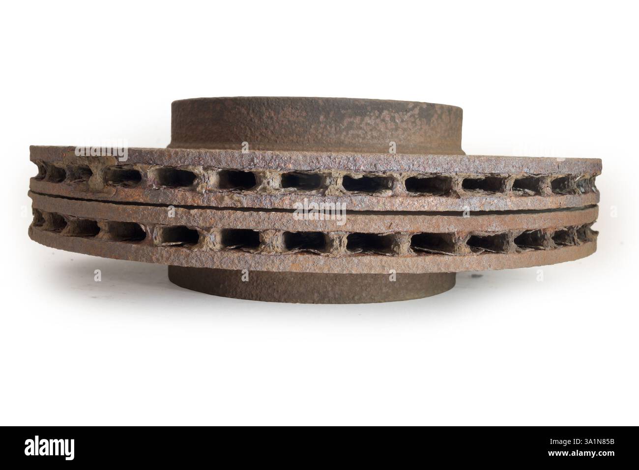 metal brake disks, piled together and contacts by friction surface ...