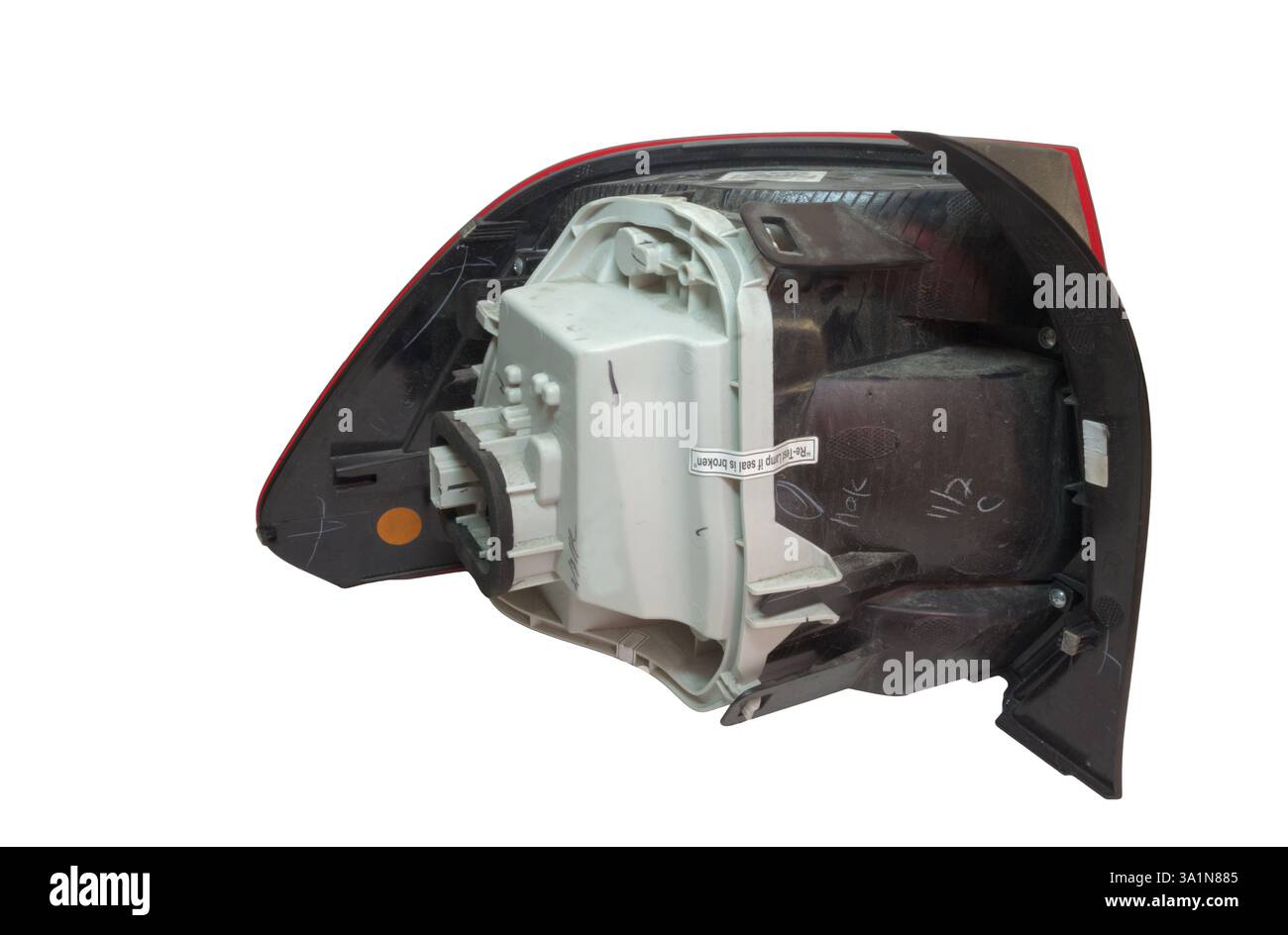 rear light of sedan car. back side. isolated on white background Stock ...
