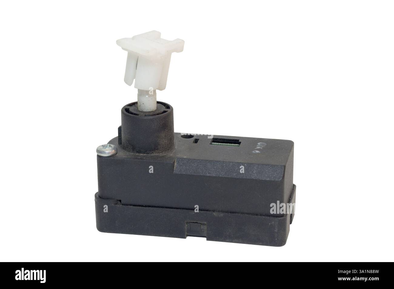 headlight leveling motor. isolated on white background Stock Photo - Alamy