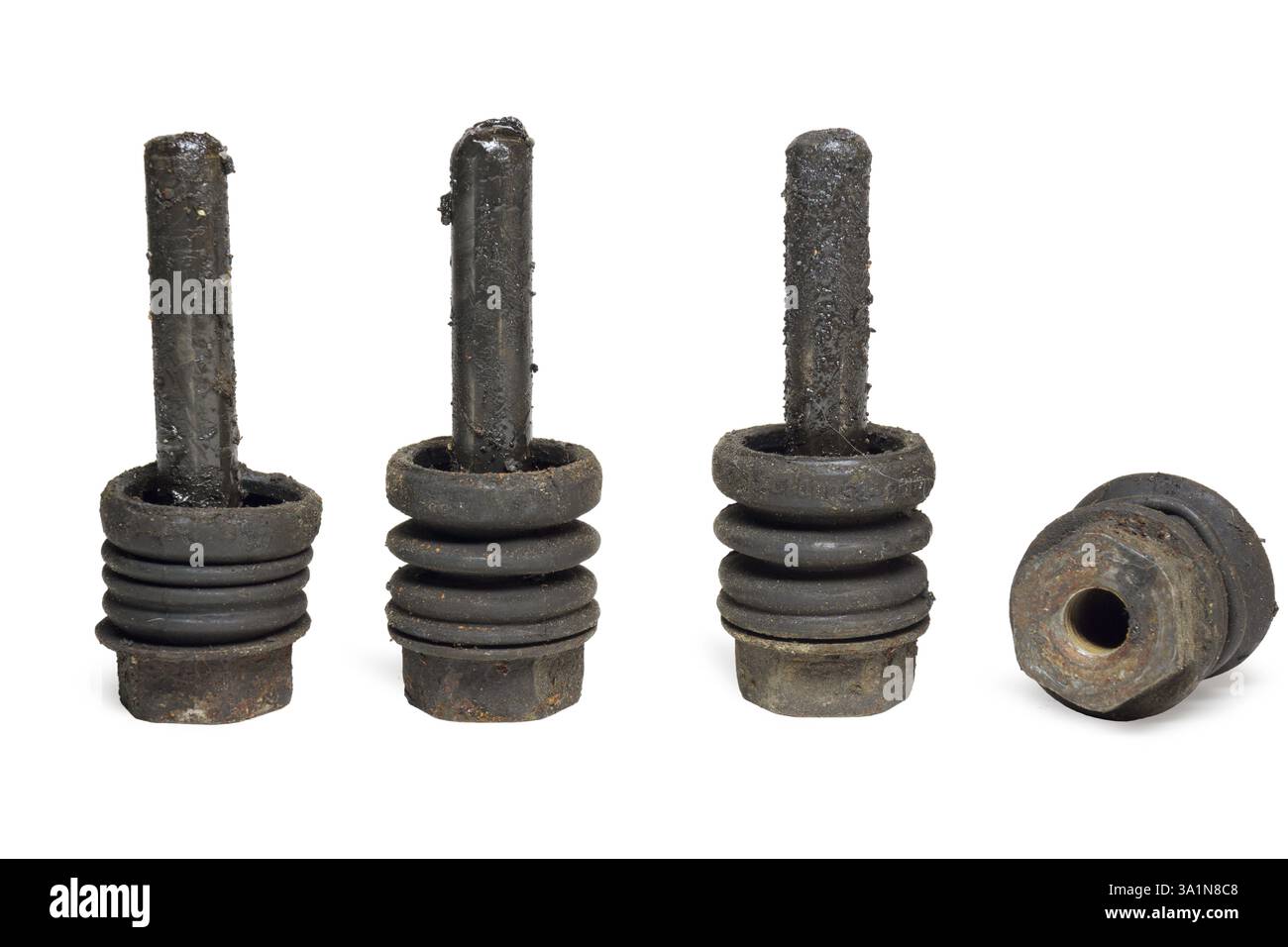 brake caliper guide pins set of front brakes system, lubricated, wear ...