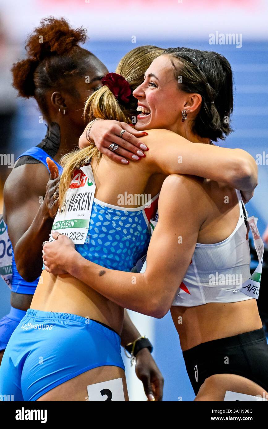 Belgian Rani Rosius is pictured after the European Athletics Indoor Championships, in Apeldoorn ...