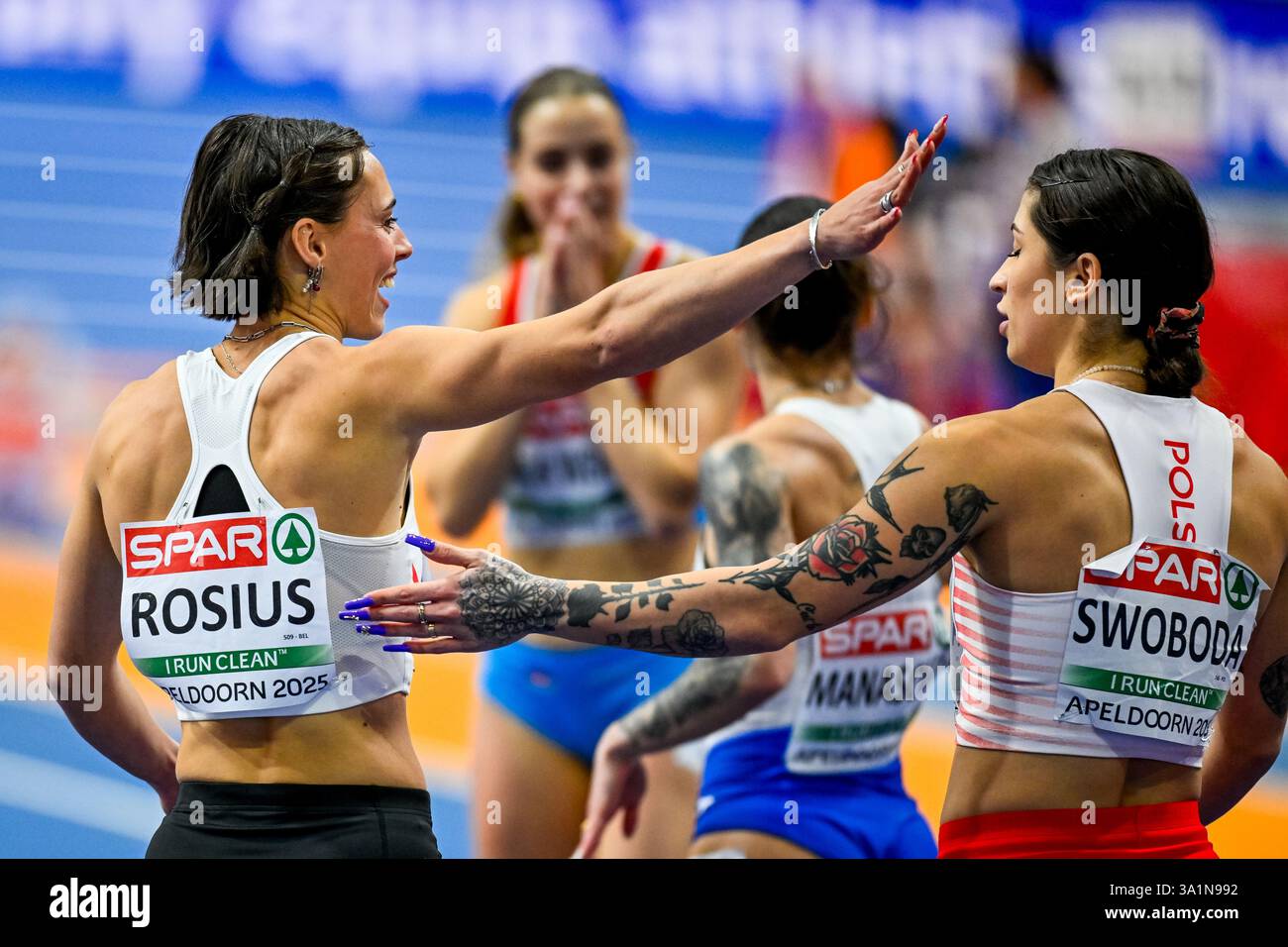 Apeldoorn, Netherlands. 09th Mar, 2025. Belgian Rani Rosius is pictured after the European ...