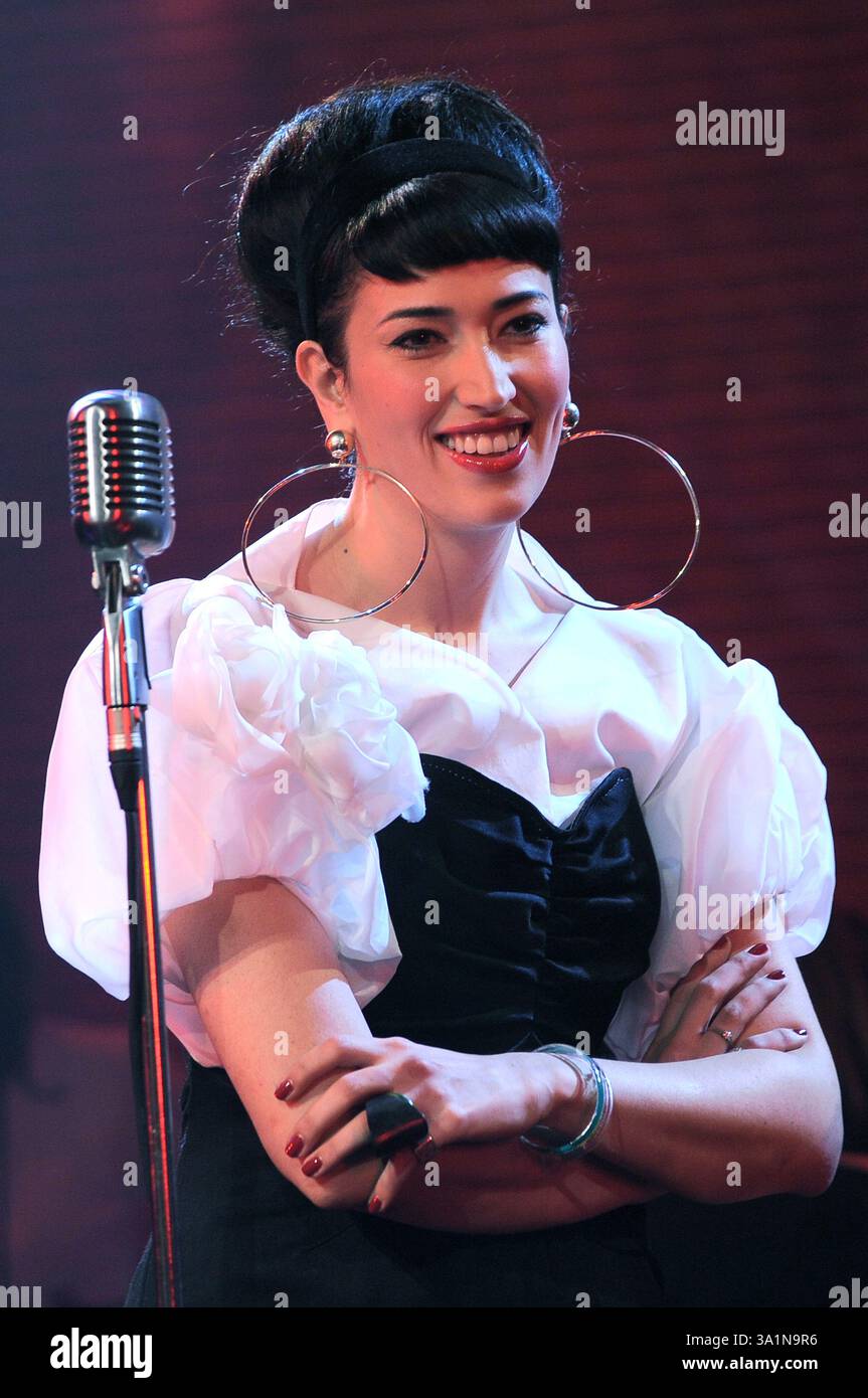 Milan Italy 04/03/2010 : Nina Zilli, Italian singer, during the live ...