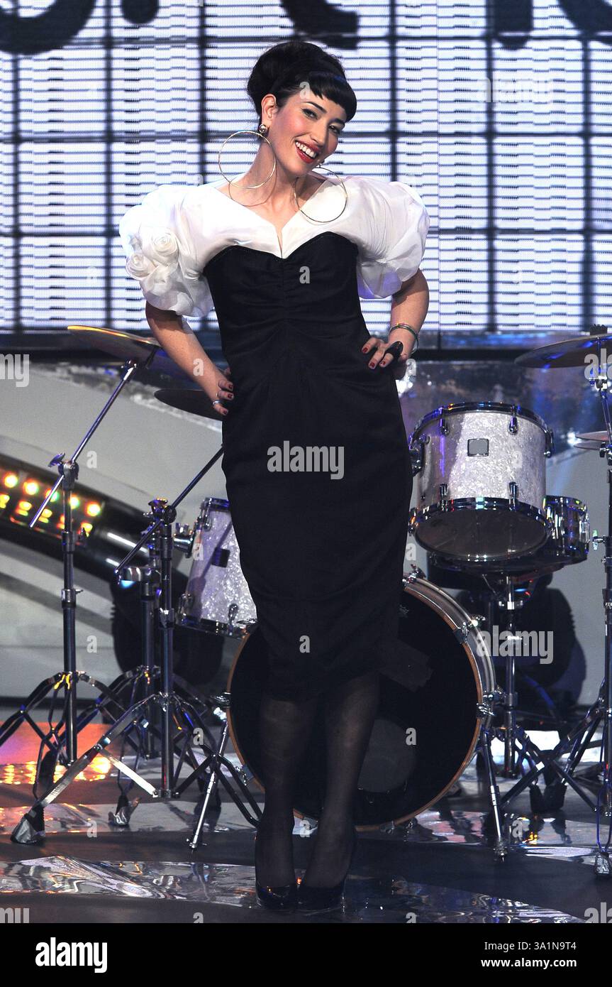 Milan Italy 04/03/2010 : Nina Zilli, Italian singer, during the live ...