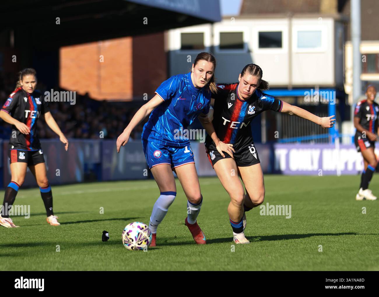Wieke Kaptein (Chelsea 18) and Molly-Mae Sharpe (Crystal Palace 8 ...
