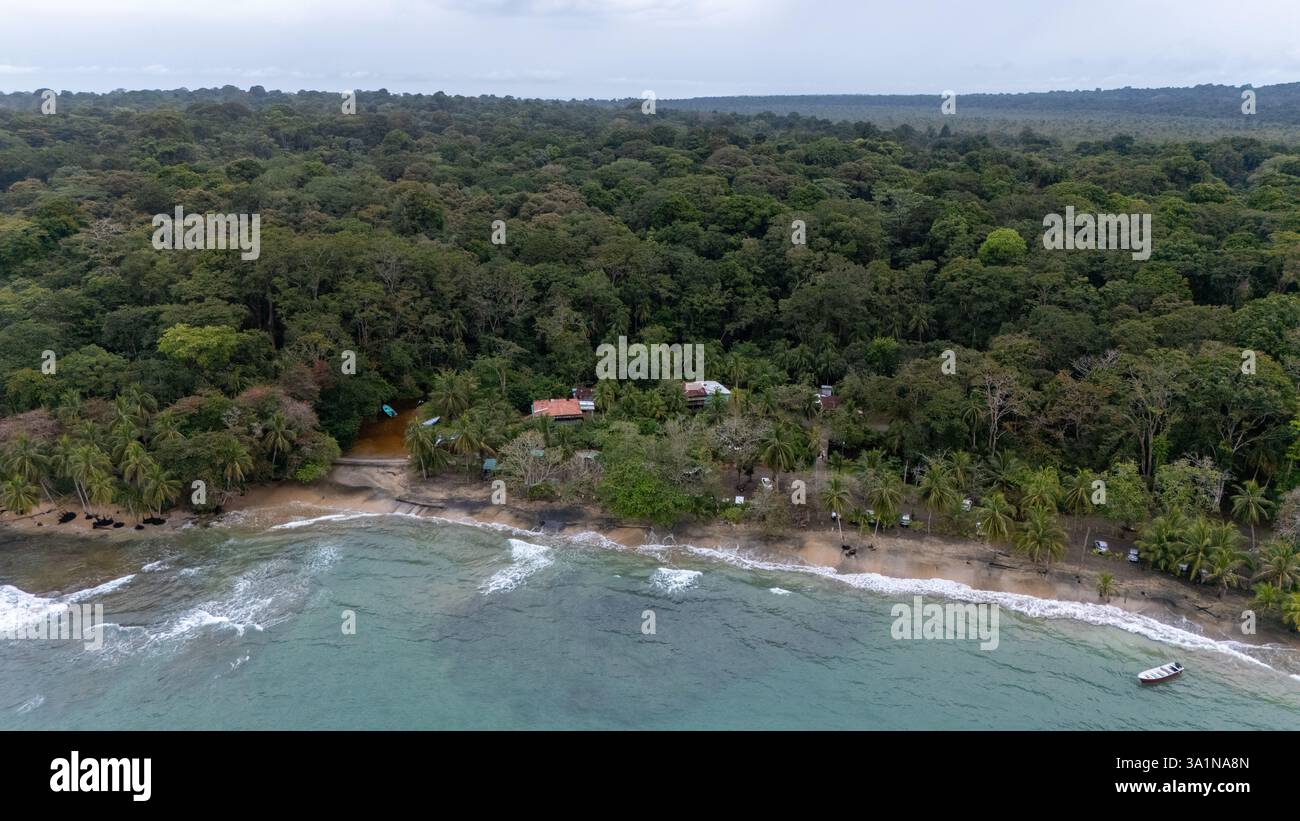 Aerial image of Costa Rica limon in the Caribbean near Puerto Viejo ...