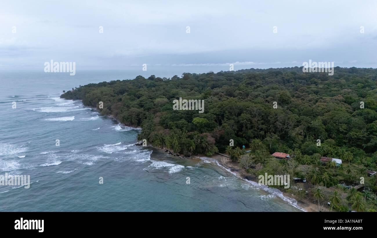 Aerial image of Costa Rica limon in the Caribbean near Puerto Viejo ...