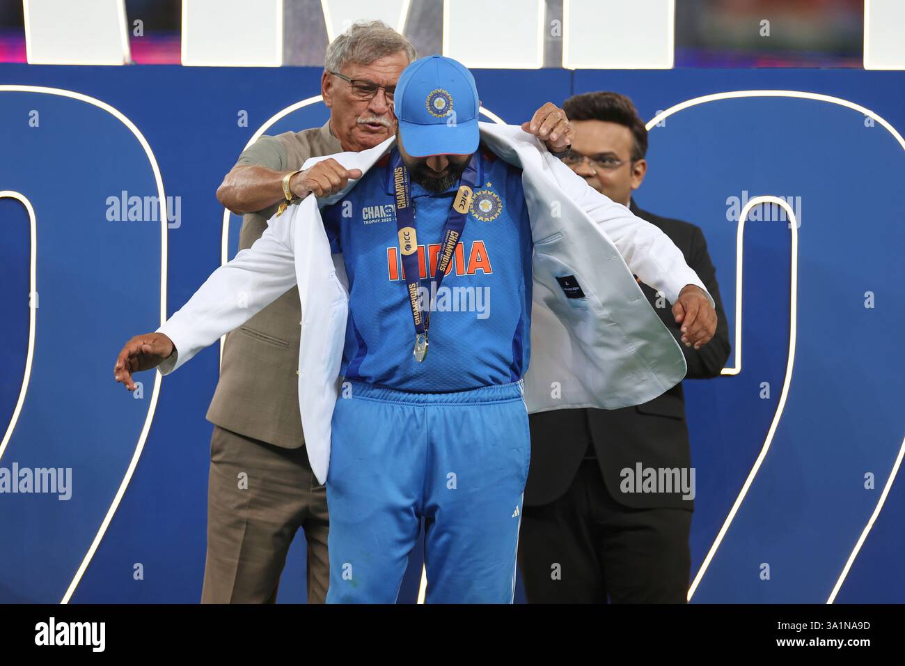 India's captain Rohit Sharma receives the white coat from BCCI ...