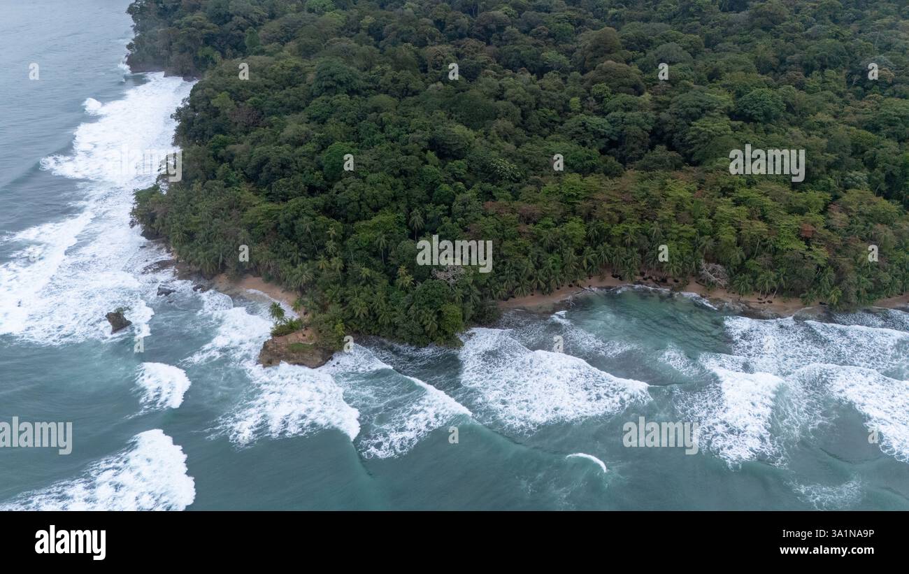 Aerial image of Costa Rica limon in the Caribbean near Puerto Viejo ...