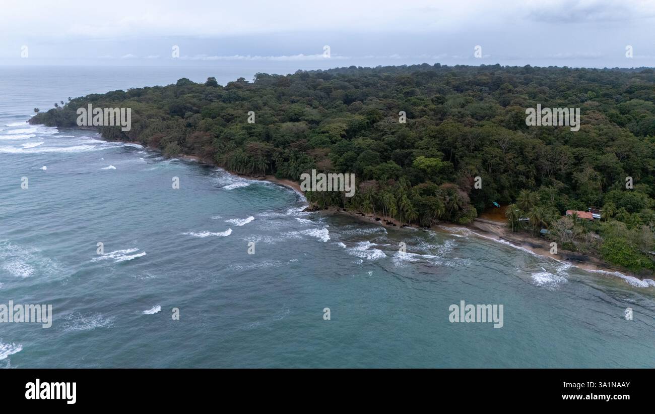Aerial image of Costa Rica limon in the Caribbean near Puerto Viejo ...