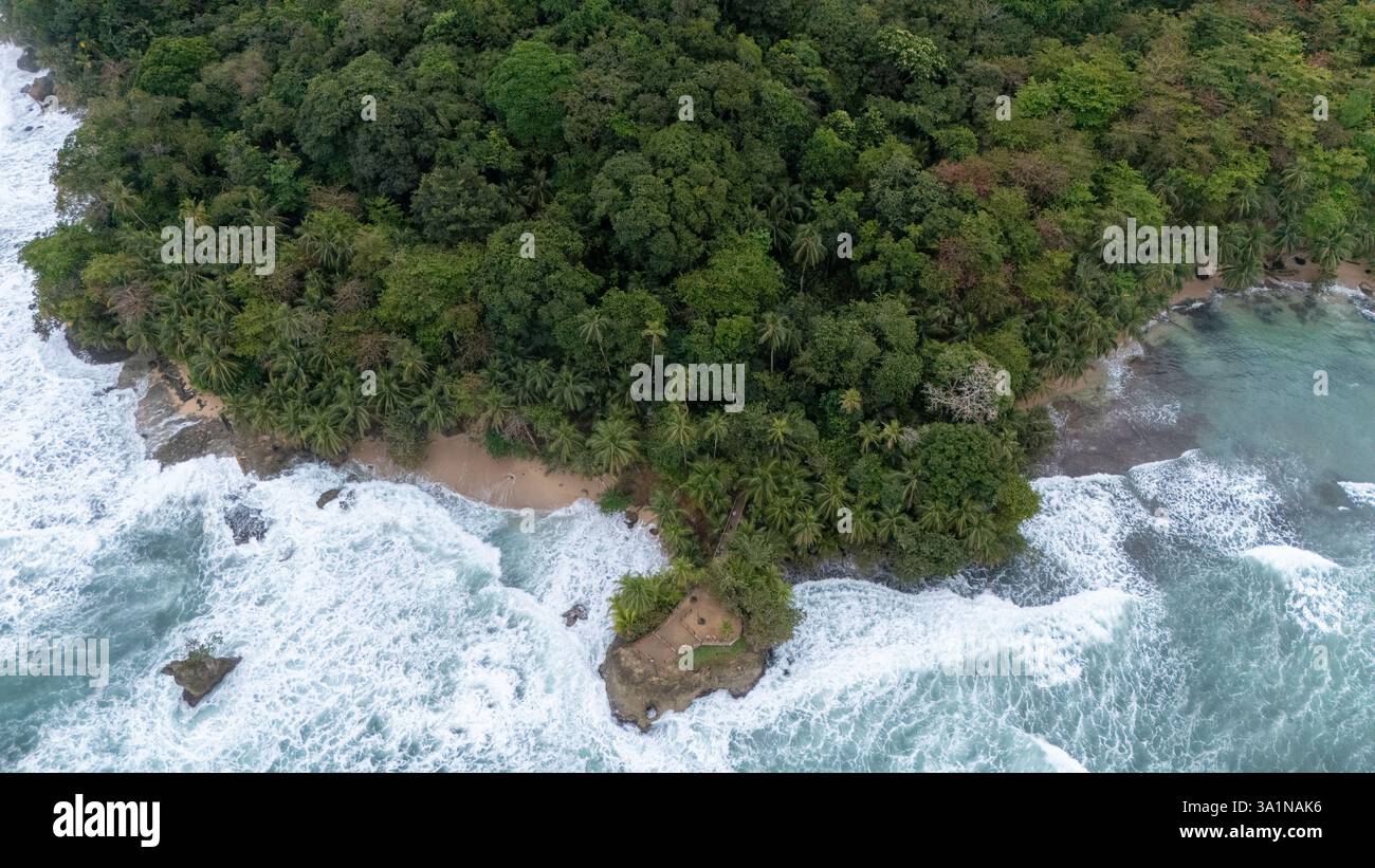 Aerial image of Costa Rica limon in the Caribbean near Puerto Viejo ...