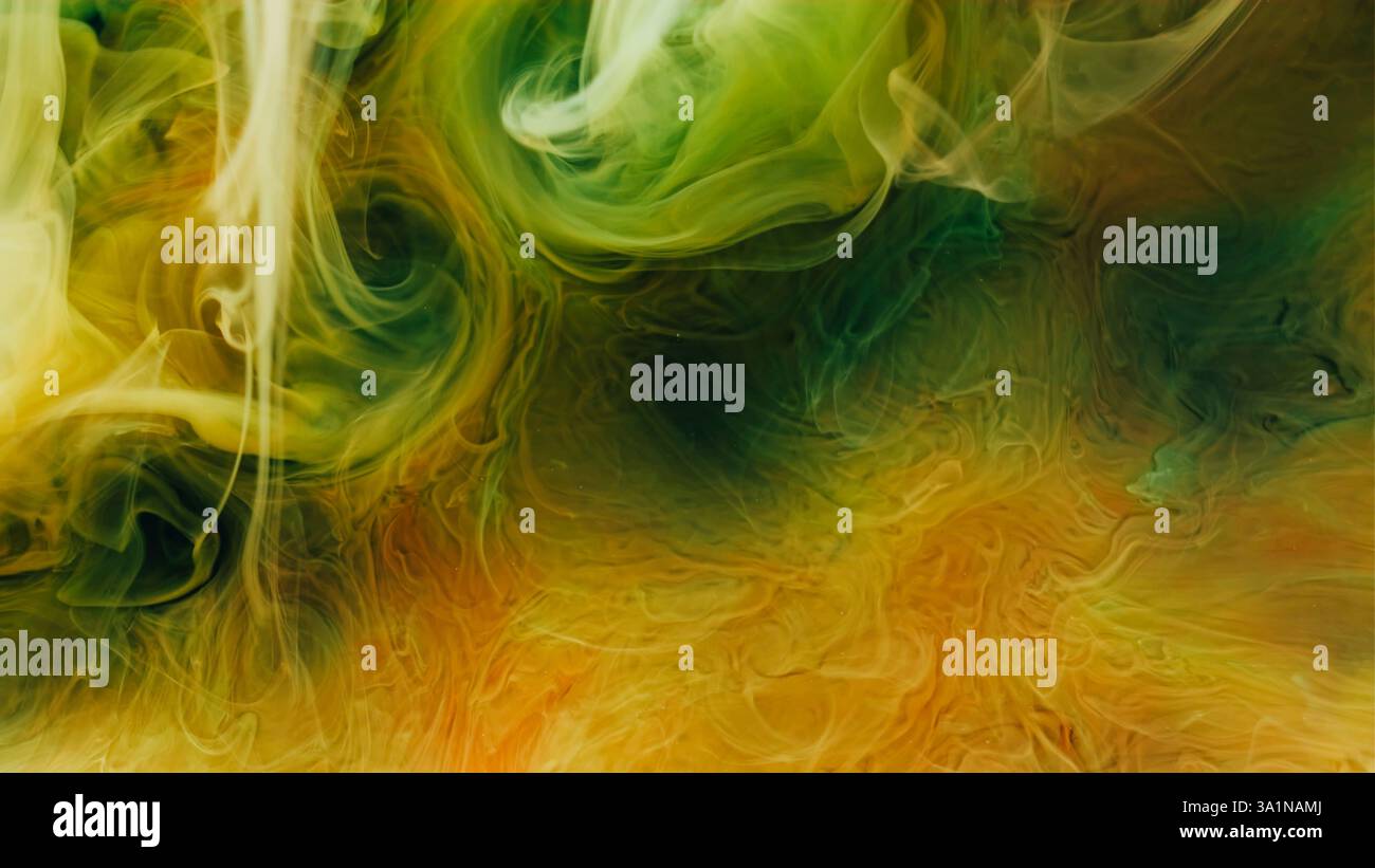 Colorful fume. Defocused flow. Mystic ink spill abstract liquid ...